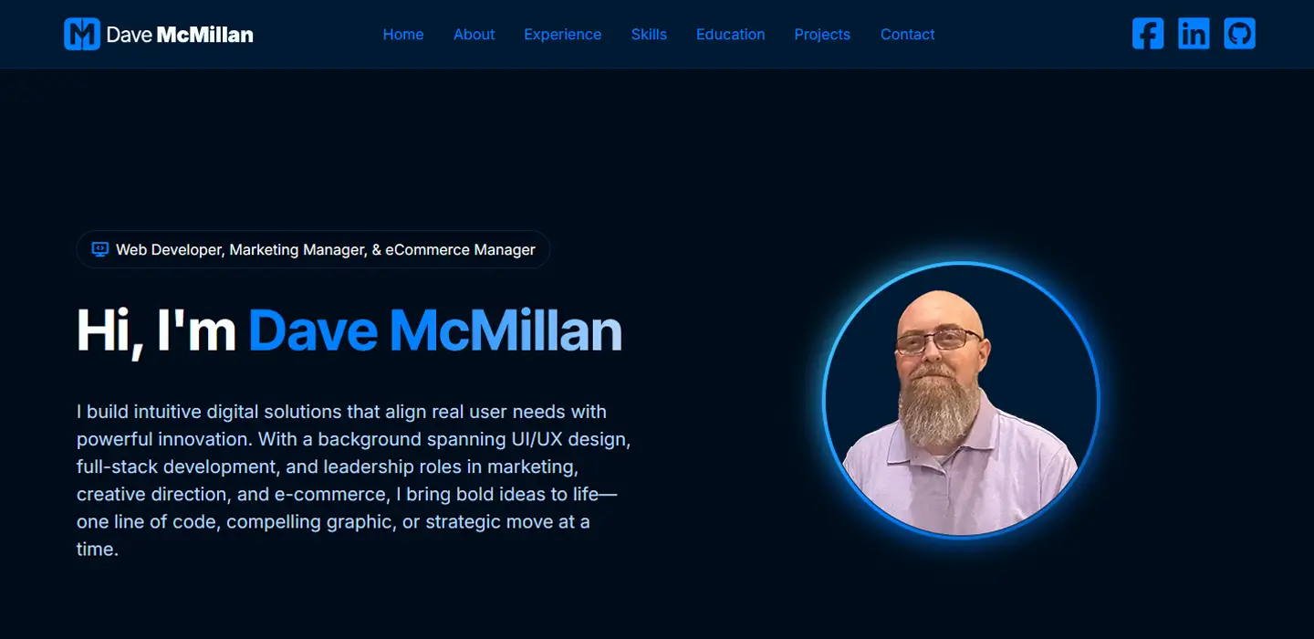 2026 Portfolio - Dave McMillan | Web Developer
